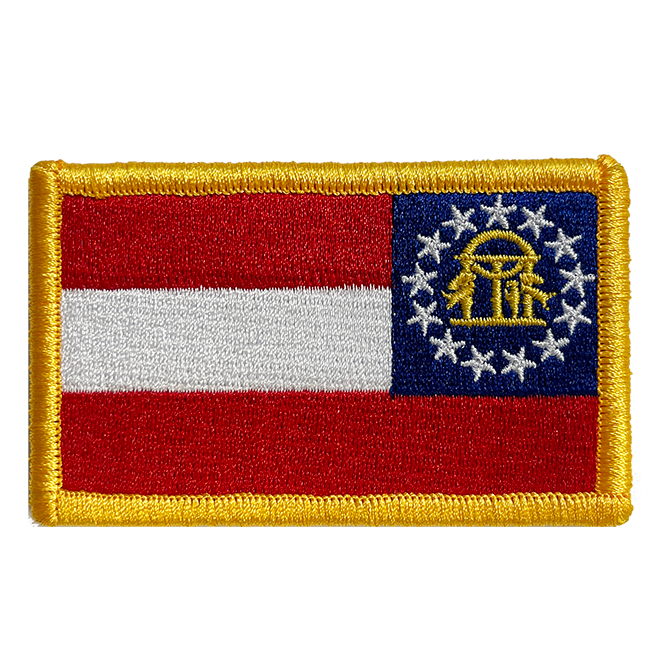 Georgia Flag Patch - Full-Color Reverse