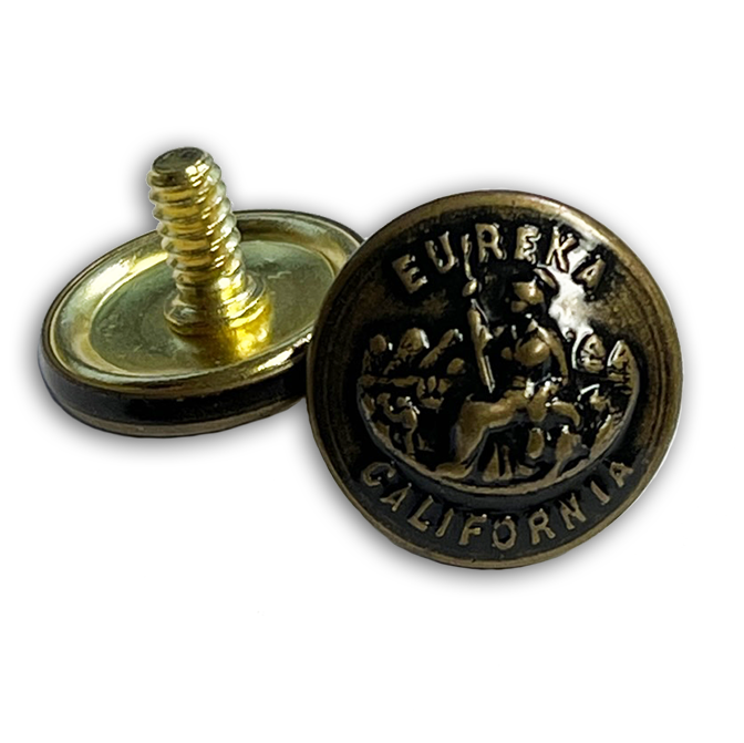 California State Guard AGSU Service Cap Screw-Post Buttons - Pair - An