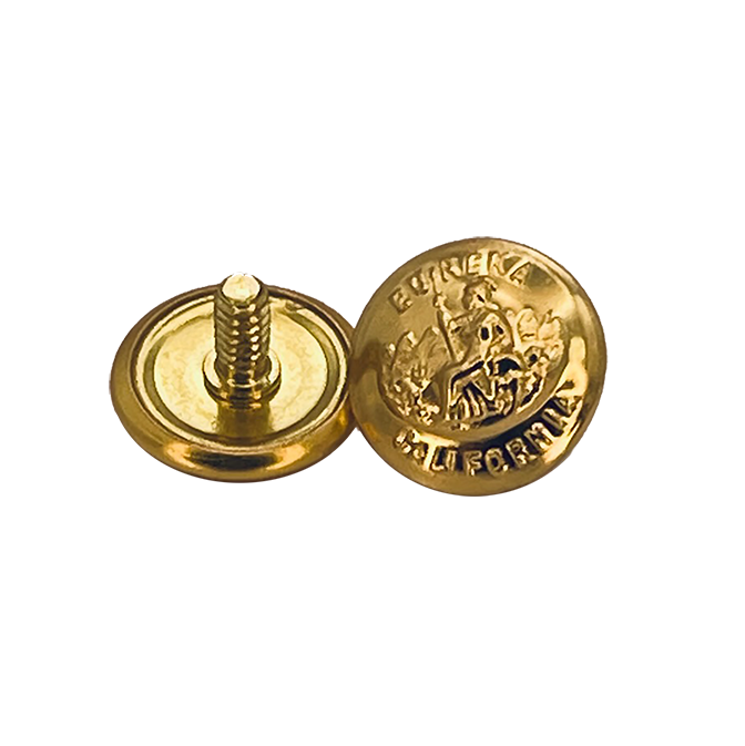 California State Guard ASU Service Cap Screw-Post "EUREKA" Buttons - P